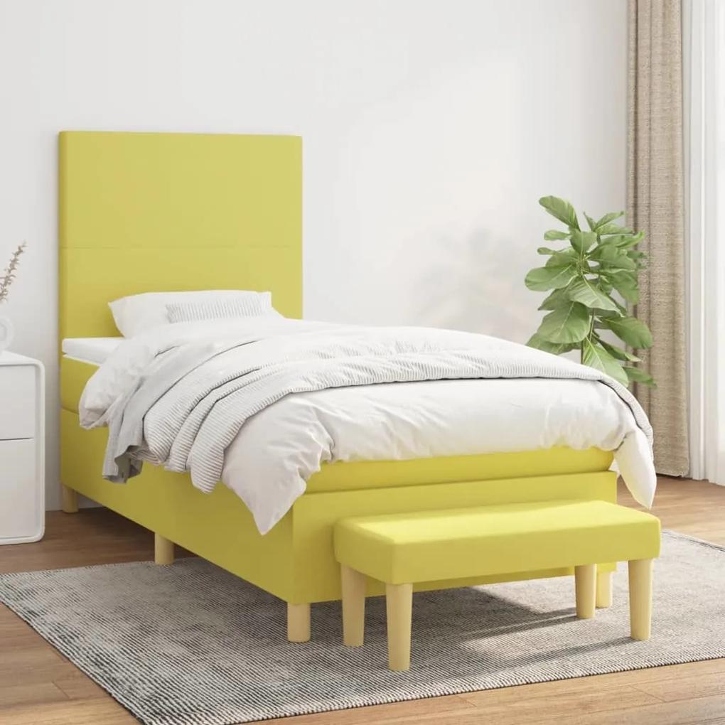 vidaXL Box spring postel s matrací 80x200 cm textil [3136950] Barva: světle šedá