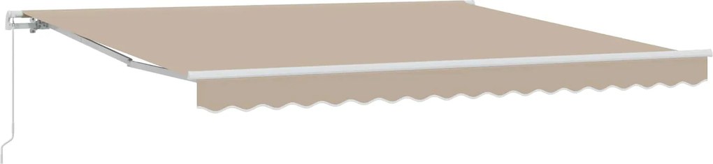 Stahovací markýza Béžová 400 × 300 cm Polyester a hliník 3330607
