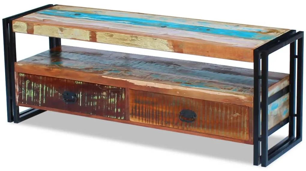 vidaXL TV stolek masivní recyklované dřevo
