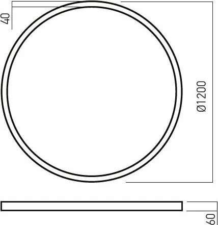 Arelux AM03WW SGD Xambit, zlaté stropní/závěsné kruhové svítidlo, 75W LED 3000K, prům. 120cm