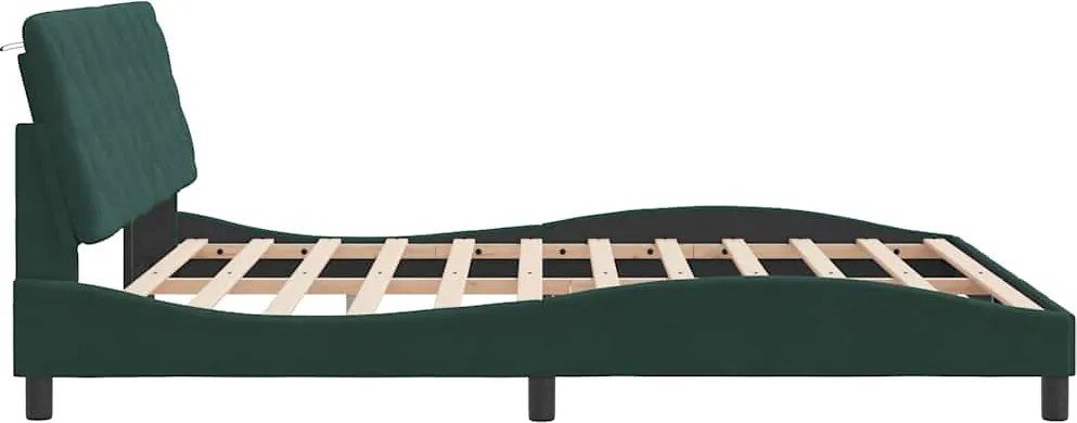 Rám postele bez matrace tmavě zelená 180 x 200 cm samet 3207938