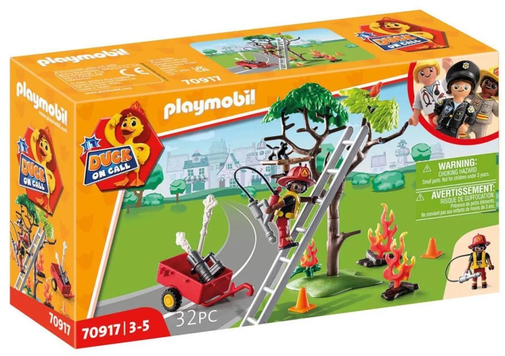 Playmobil duck on call 70917 hasičská akce: zachraňte kočku!