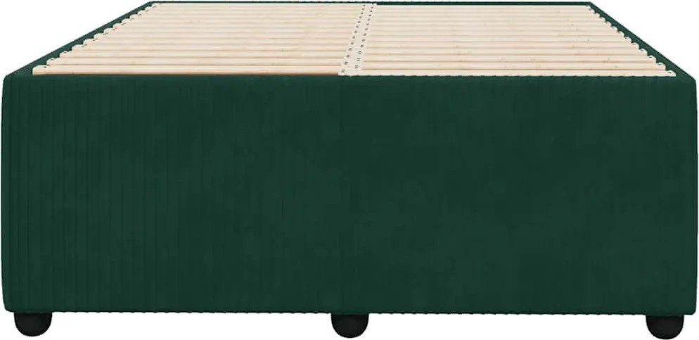 Rám postele bez matrace tmavě zelená 120 x 200 cm samet 3285003