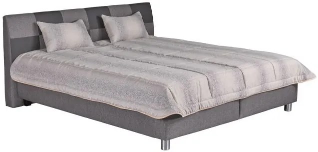 Postel Nice - 160 x 200 bez matrace - potah Baleri 783-12/Hugo 90 Eleph/Loft Grey (koženka)