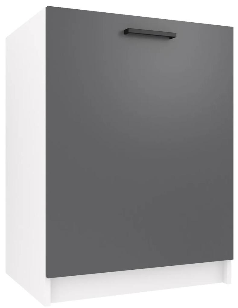 Kuchyňská skříňka Belini dřezová 60 cm šedý mat bez pracovní desky  TOR SDZ60/0/WT/SR/0/B1