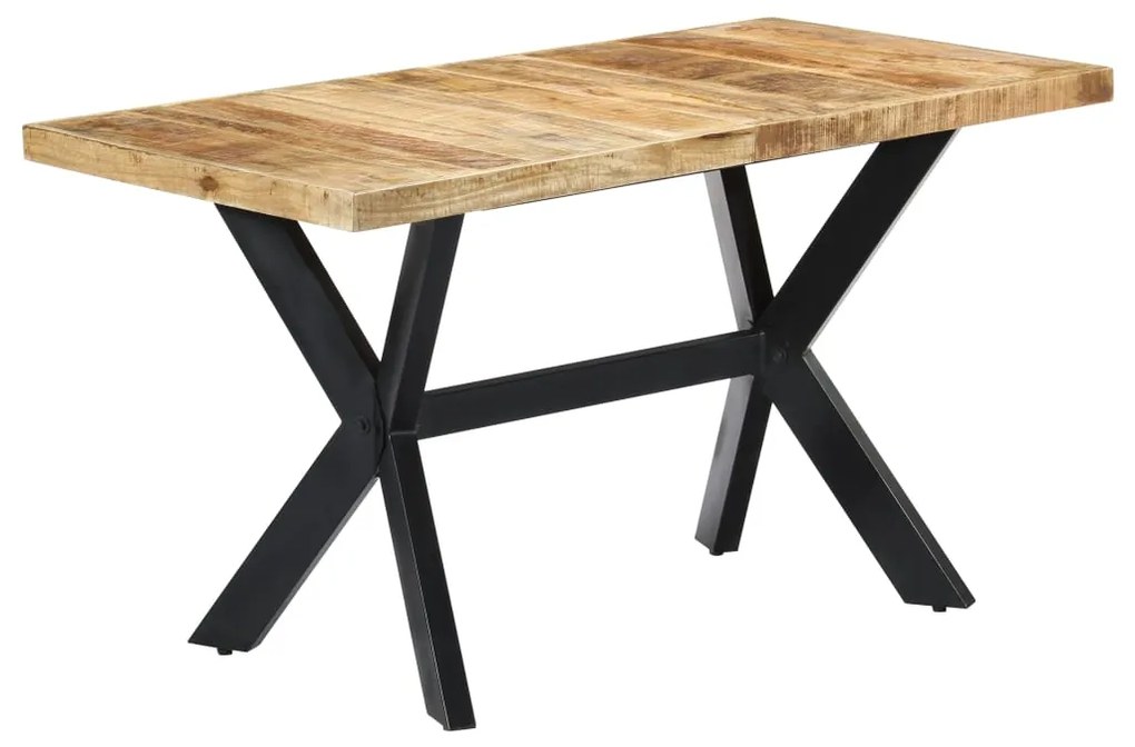Jídelní stůl Mertens - masivní hrubé mangovníkové dřevo | 140x70x75 cm