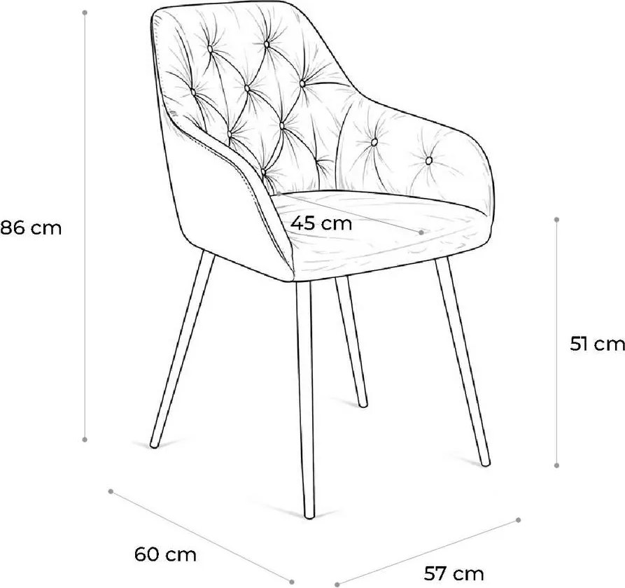 Jídelní set Caletta 4+1, bílá / černá
