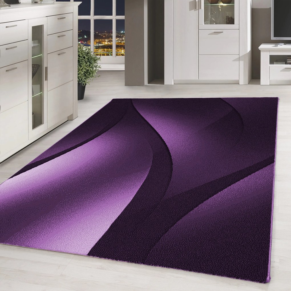 Ayyildiz, Kusový koberec Plus 8010 lila, 160x230, fialová, obývací pokoj