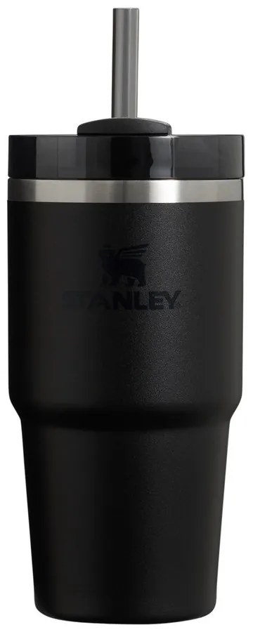 Černá termoska s brčkem 600 ml Quencher H2.O FlowState – Stanley