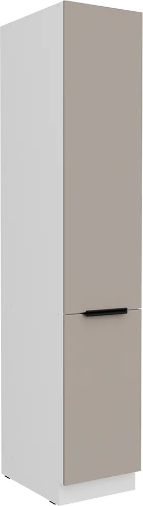 ARIA lb | vysoká skříňka 40 DK-210 2F potravinová s policemi | 40 cm | ANTI FINGERPRINT povrch | bílá/béžová