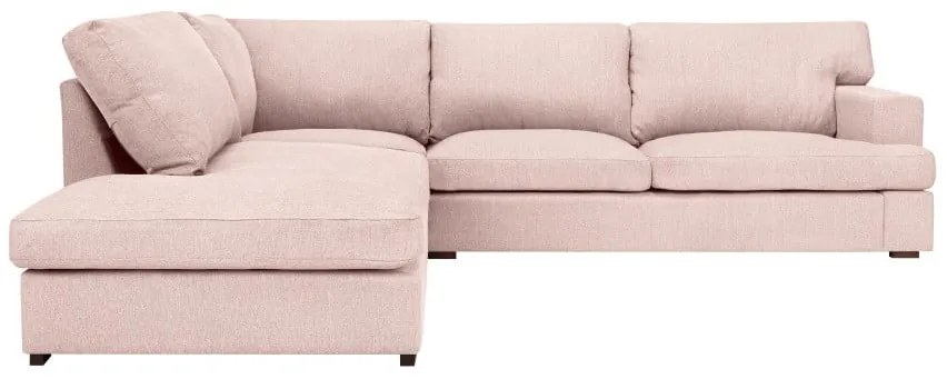 Světle růžová pohovka Windsor & Co Sofas Daphne, levý roh