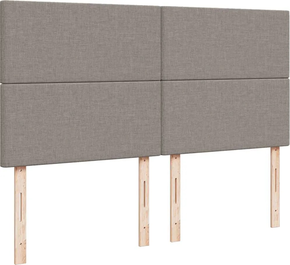 Box spring postel s matrací taupe 200x200 cm textil 3292160