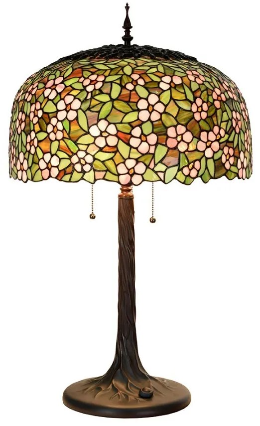 Barevná stolní lampa Tiffany Flower Garden - Ø 46*72cm