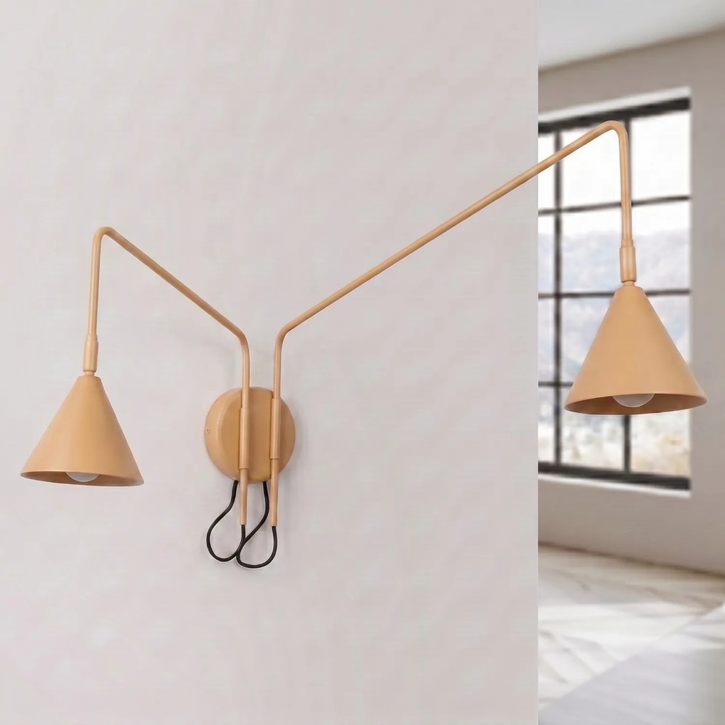 Sollux Lighting Nástěnné svítidlo NOX 2 zlaté s vypínačem