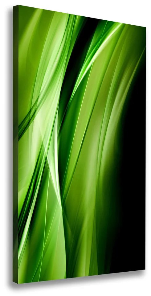 Wallmuralia Foto obraz na plátně Zelené vlny pozadí 50x100 cm