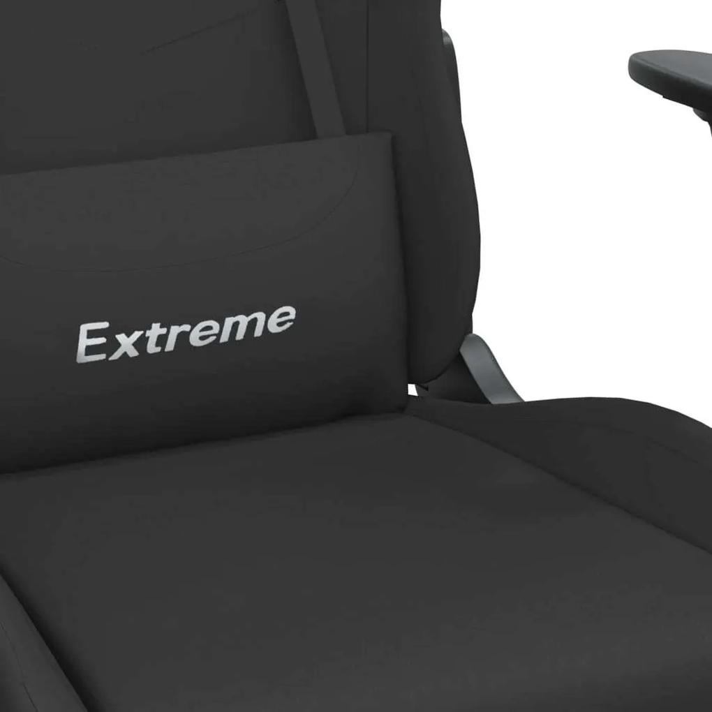 vidaXL Herní židle s podnožkou textil [3143725] Barva: Černá a světle žlutá