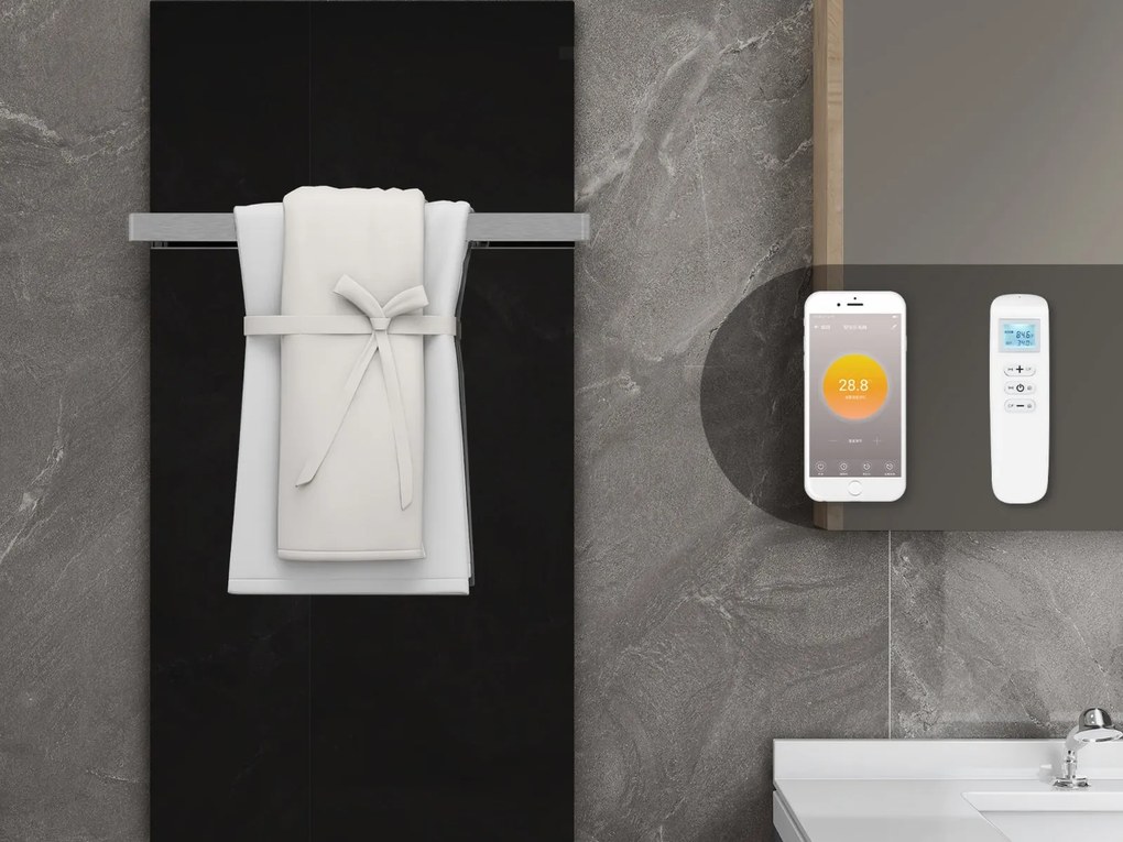 Skleněný Infrapanel GLASS 700W Černý | Výhřevnost 12,5 m2 | 120x60 cm | WiFi termostat