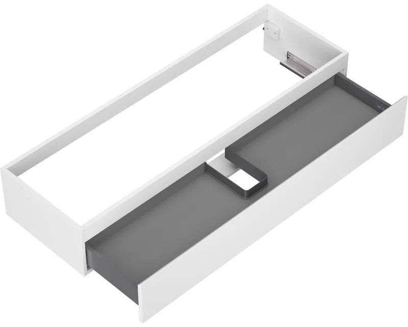 Mexen Orio, koupelnová skříňka pod umyvadlo 140 cm, 1 zásuvka, bílá matná, 91A10-14023-1-BF01