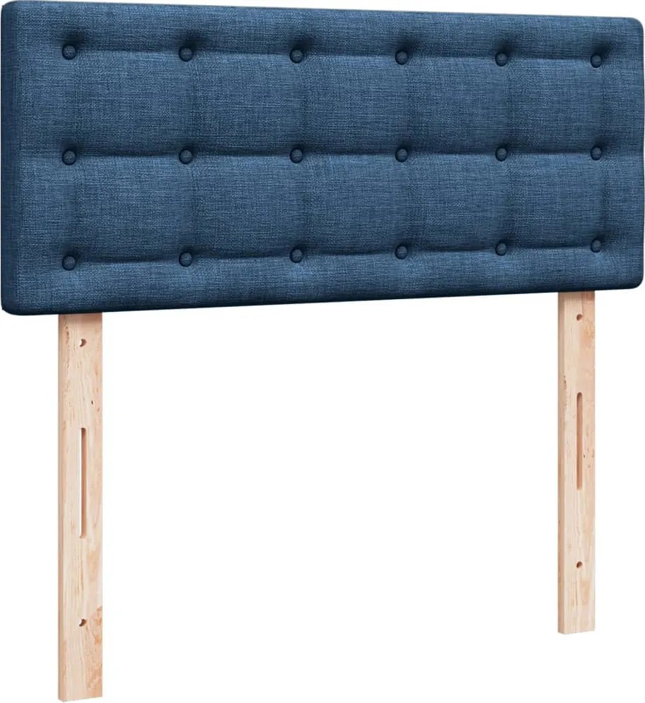 Box spring postel s matrací modrá 120x200 cm textil 3285875
