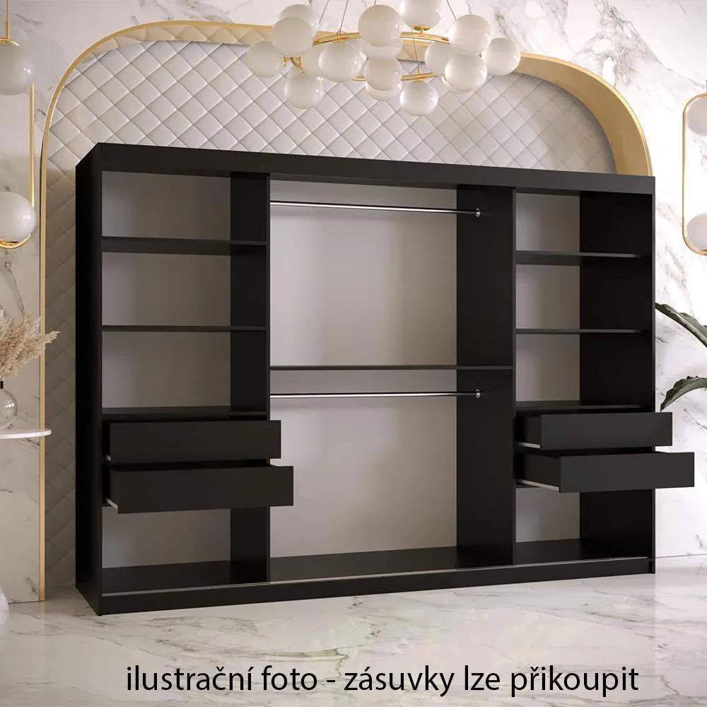 Šatní skříň Bluszcz | 250 cm | černá