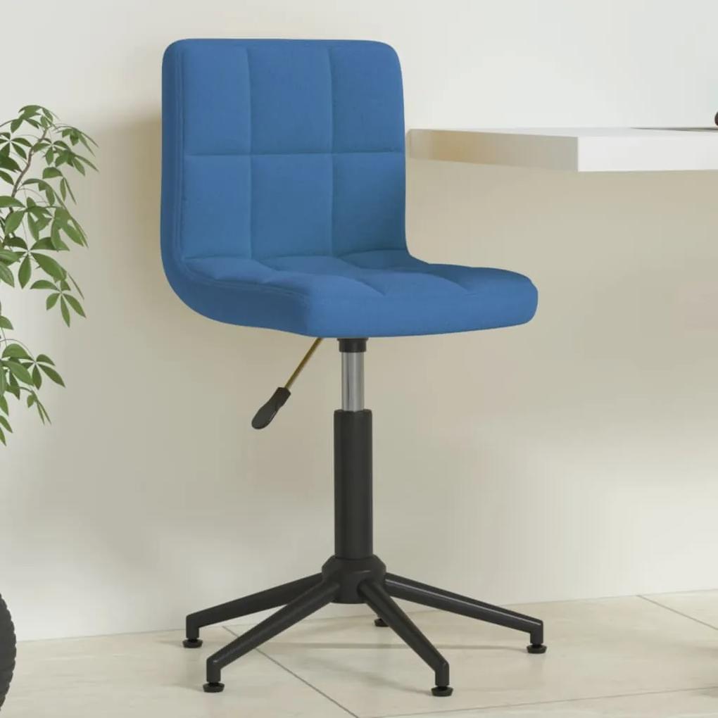 334422 vidaXL Otočná kancelářská židle modrá samet