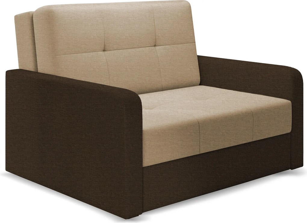 IDZ Pohovka TOP II, 132 cm Barva látky: Světle šedá a bílá Eko kůže (Bahama 31 + Soft 17)
