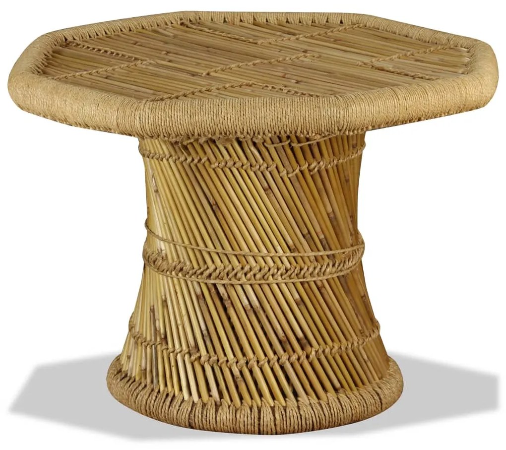 Konferenční stolek bambus osmihran 60 x 60 x 45 cm - Default Title