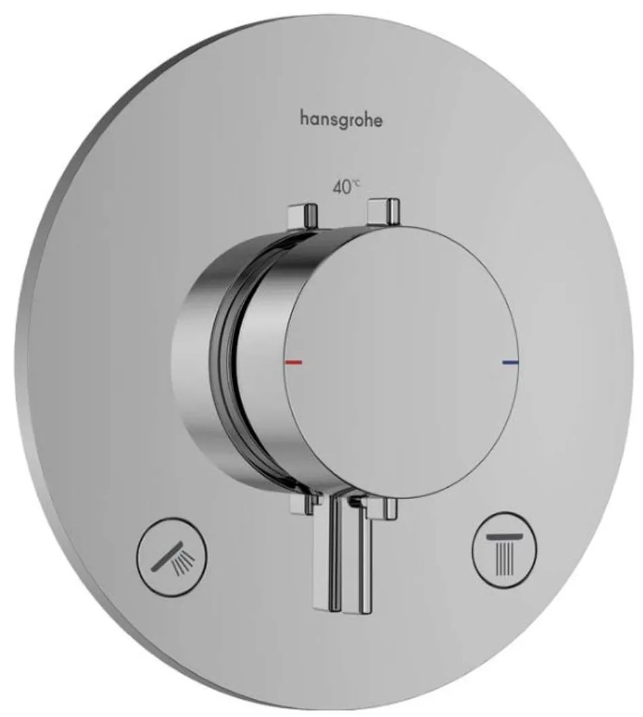Hansgrohe Ecostat Comfort S - Termostatická baterie pod omítku, pro 2 spotřebiče, chrom 33715000