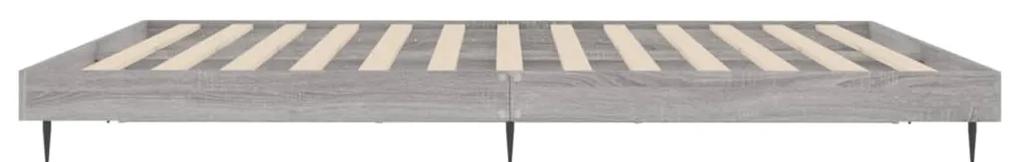 Rám postele šedý sonoma 200 x 200 cm kompozitní dřevo,  832219