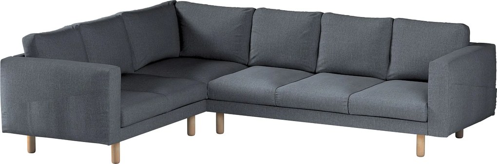 Potah na pohovku IKEA Norsborg rohová 5-místná barva šedá látka pletený vzor