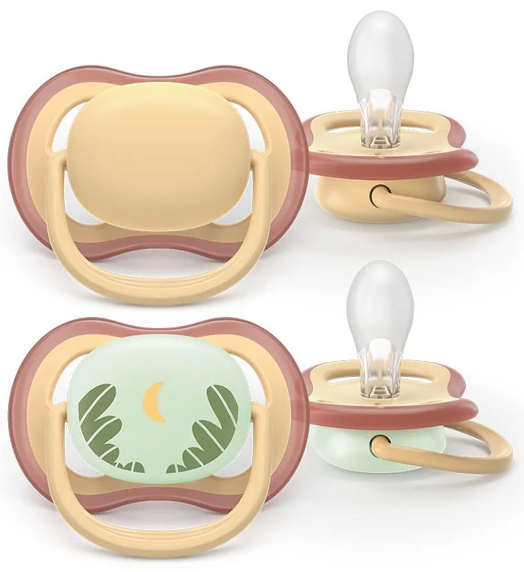 PHILIPS AVENT Šidítko Ultra air denní a noční neutral/obrázek 0-6 m, 2 ks Philips Avent