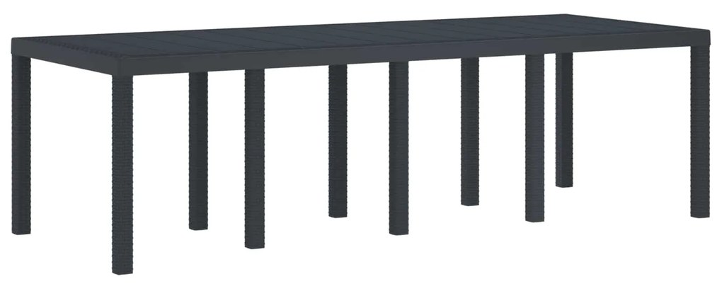 Zahradní stůl Antracit 250 x 100 x 73 cm polyratan 3378516