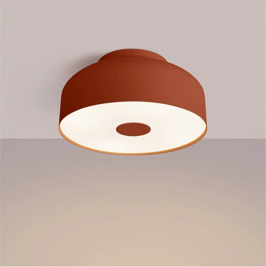 Oranžové kovové stropní svítidlo ø 30 cm Blacko – Sollux