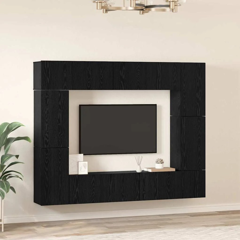 Sestava TV skříněk 8 ks Černý dub Kompozitní dřevo 3393310