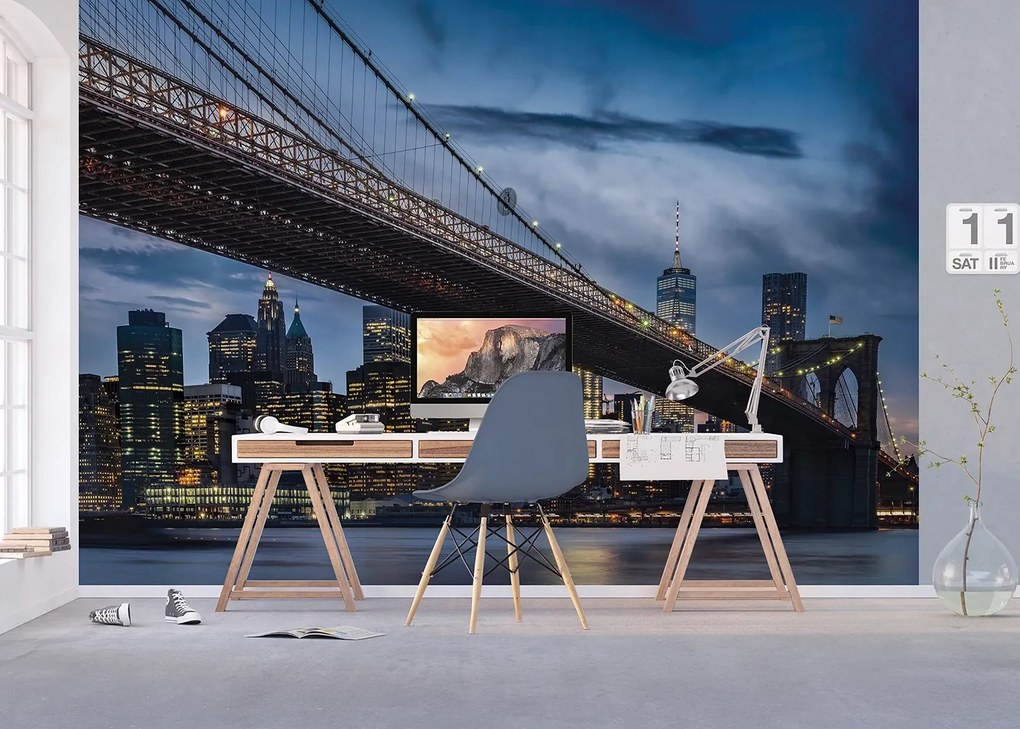 Fototapeta na míru Noční Brooklynský most | Vliesová fototapeta na zed' | DFTNXXL3024