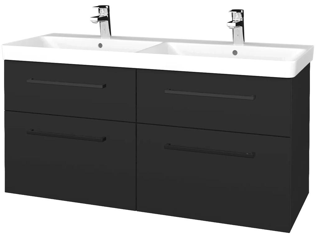 Dřevojas Koupelnová skříň Q MAX SZZ4 120 Varianta: N01 Bílá lesk / Úchytka T03 / D20 Galaxy