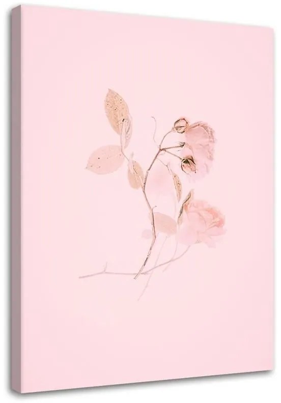 Gario Obraz na plátně Minimalistický růžový květ Rozměry: 40 x 60 cm