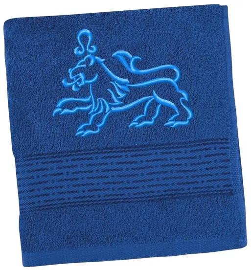Bellatex Froté ručník proužek se znamením 50x100 cm tmavá modrá