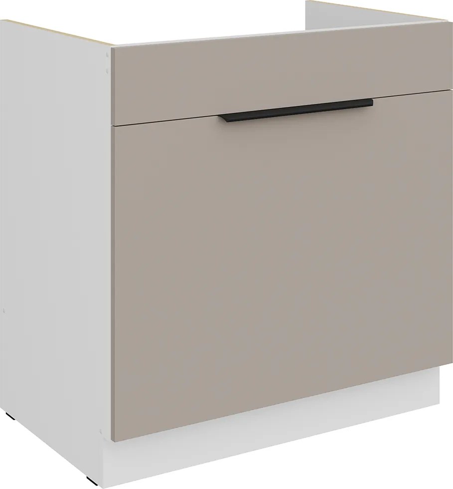 ARIA lb | dolní skříňka 80 ZL 1S dřezová | 80 cm | PREMIUM BOX | bílá/béžová