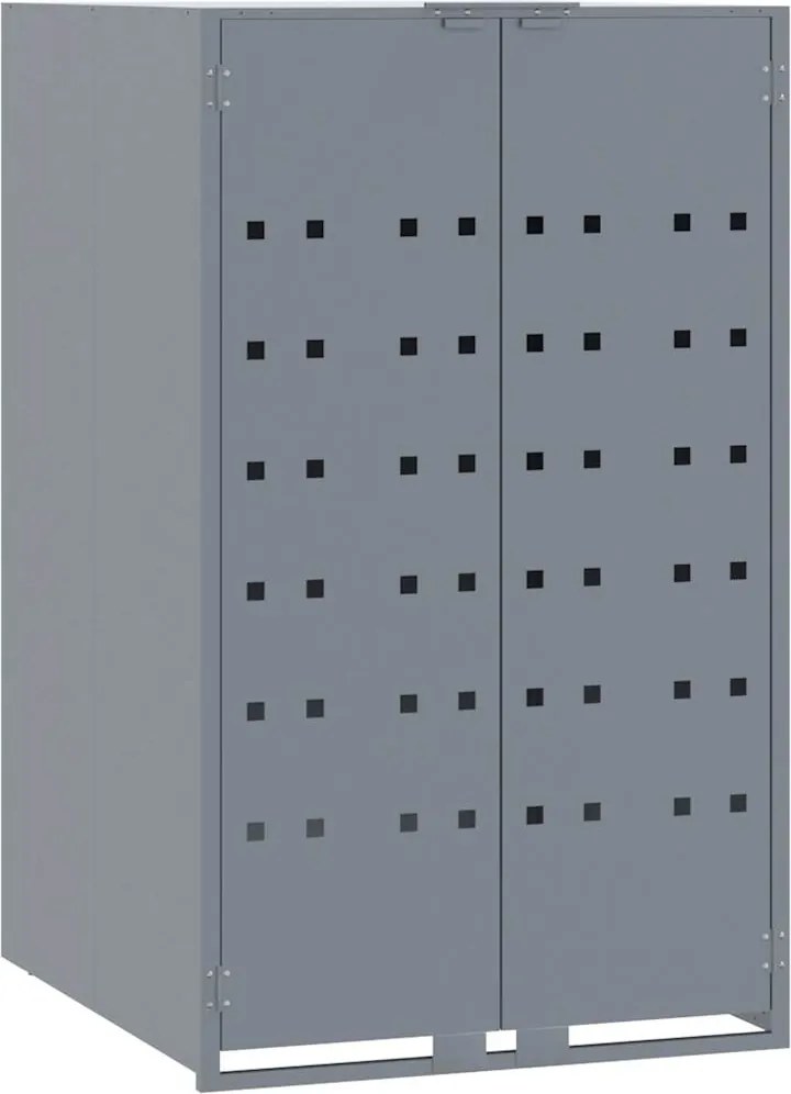 Box na 4 popelnice šedý 276 x 79 x 117 cm ocel 3279989