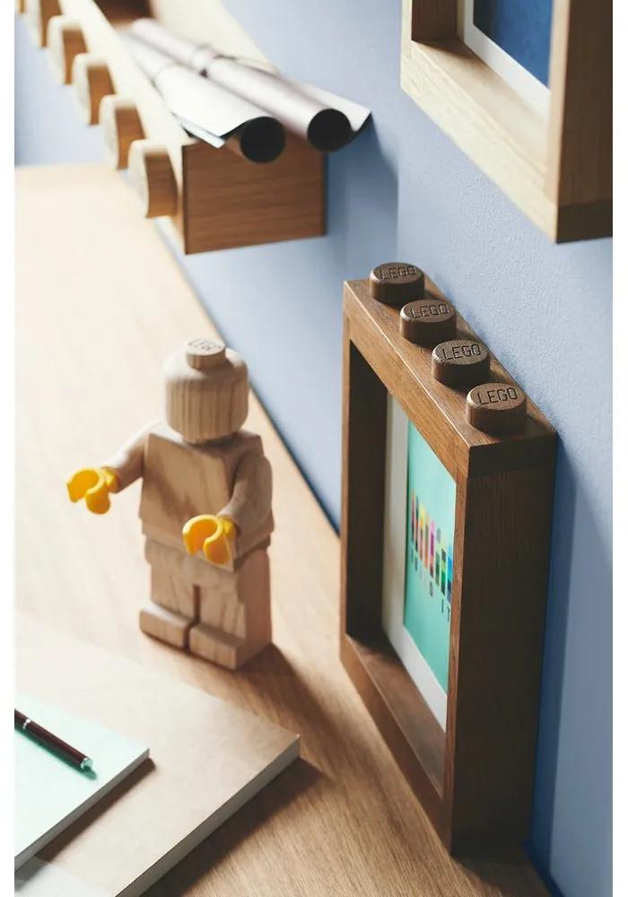 Fotorámeček z tmavě mořeného dubového dřeva LEGO® Wood
