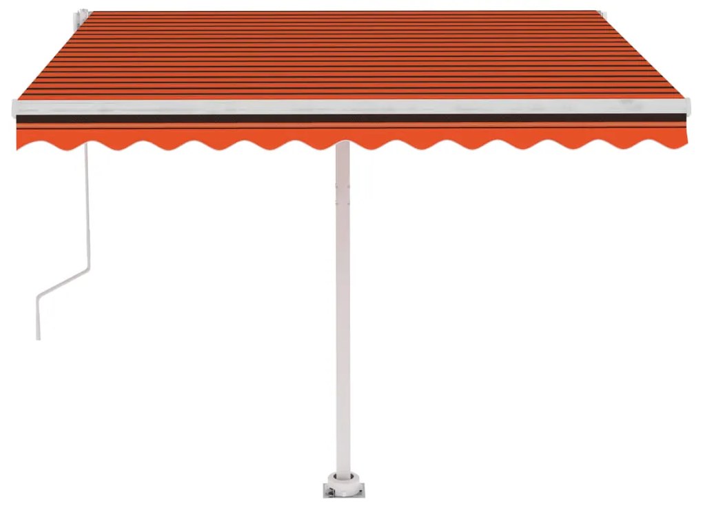 Volně stojící automatická markýza 300 x 250 cm oranžovo-hnědá,  3069510