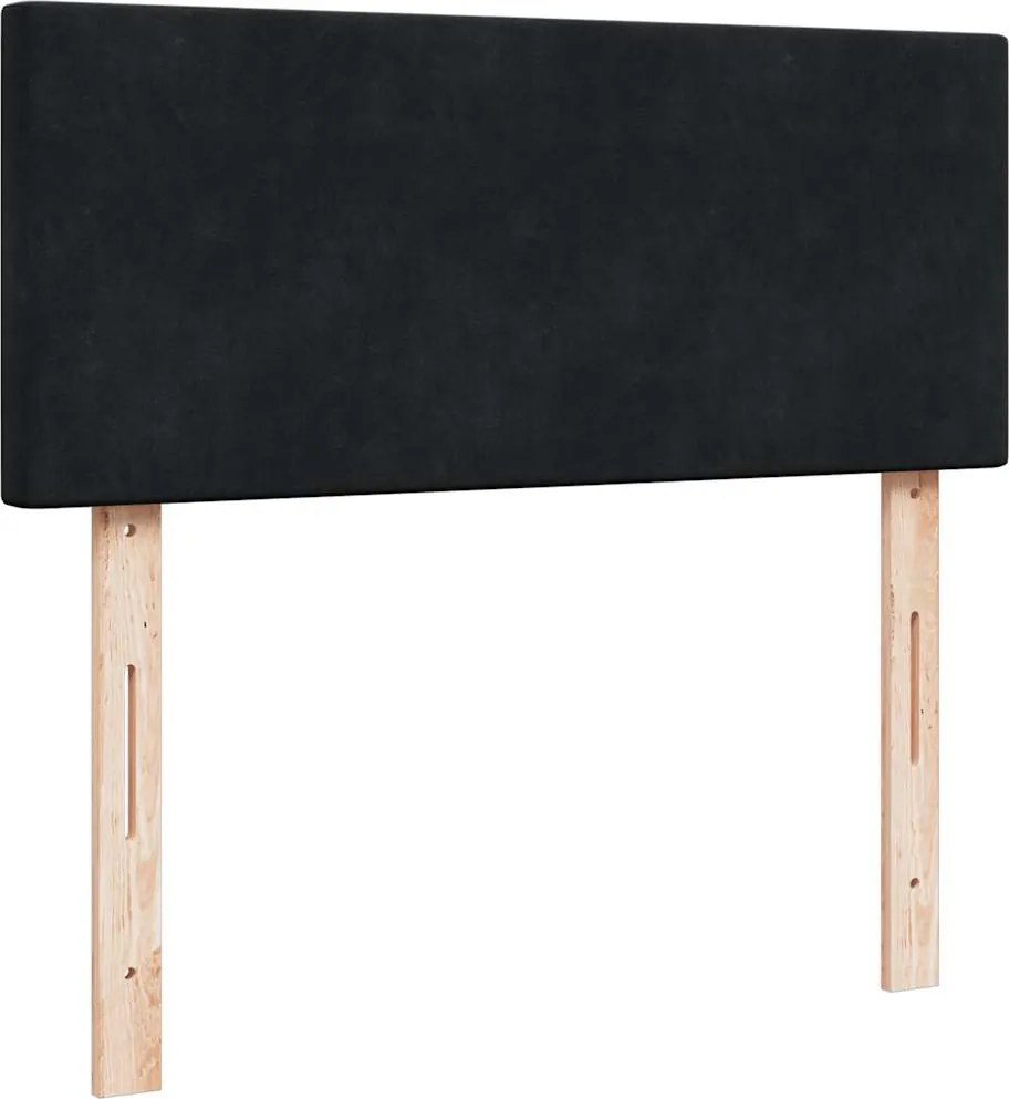Box spring postel s matrací černá 120 x 190 cm samet 3287682