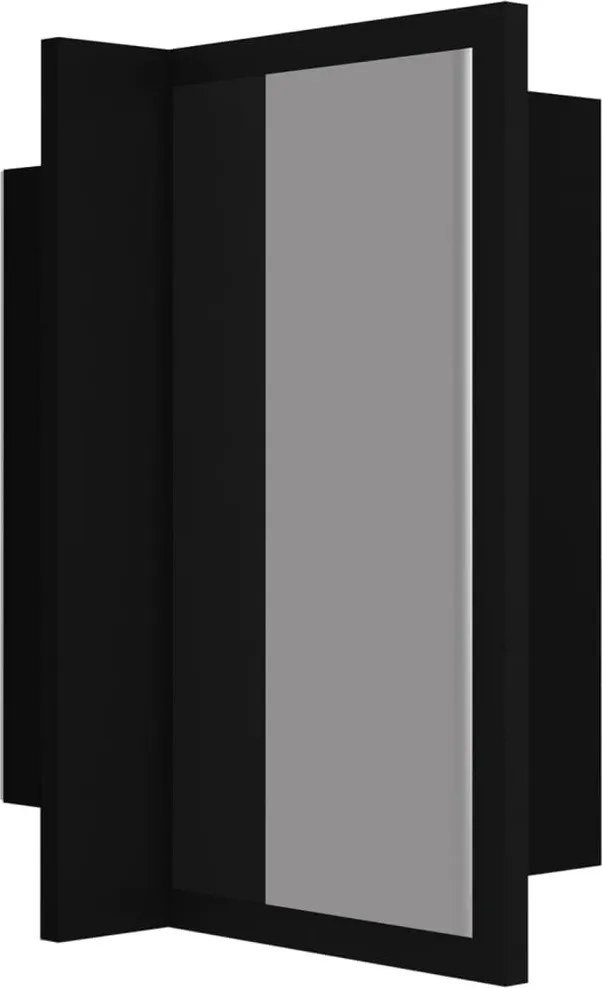 vidaXL LED koupelnová skříňka se zrcadlem 40 x 12 x 45 cm akryl [804949] Barva: Černá