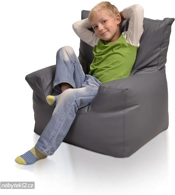 Dětský sedací vak Kody XL, ekokůže, 75x70x70 cm