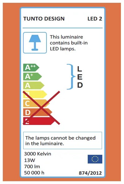 Tunto LED2/L2O/B Stojací lampa, černá