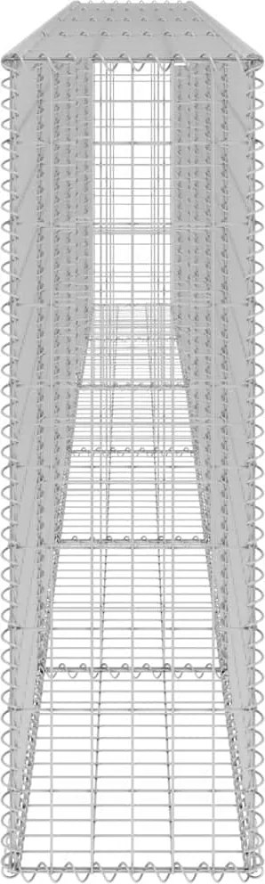 Gabionová zeď s víky pozinkovaná ocel 300 x 30 x 100 cm 147821