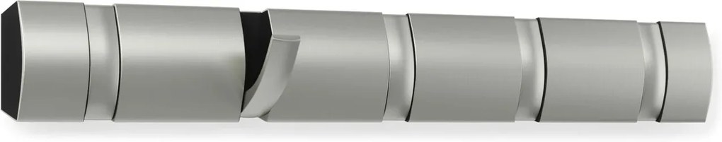 Umbra, Kovový věšák na zeď Flip 5 s kovovými háčky | šedý