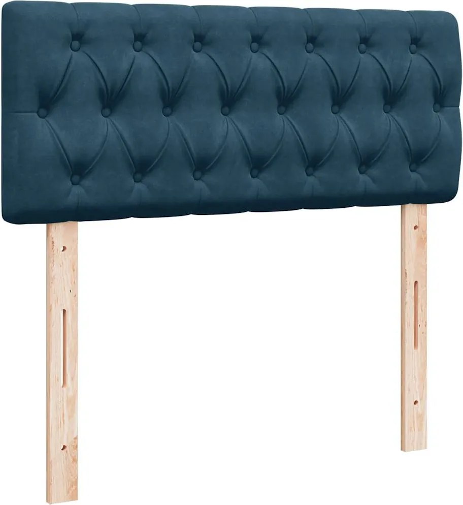 Box spring postel s matrací modrá 120 x 200 cm samet 3287720