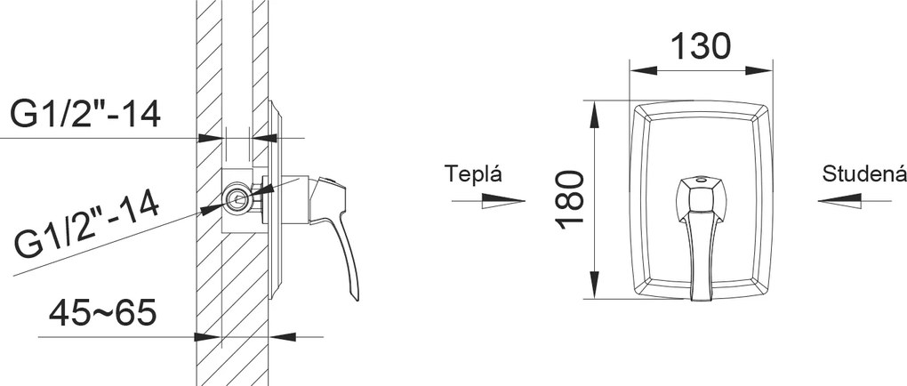 Sapho Dreamart DA041 sprchová podomítková baterie chrom